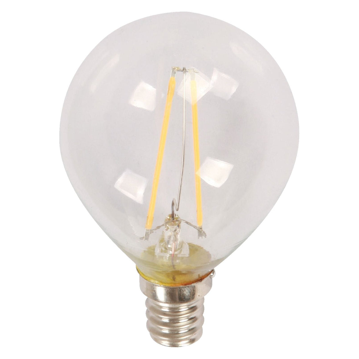 BOMBILLO LED FILAMENTO G45 E12 2W 120V 2700K — Lumicentro SA