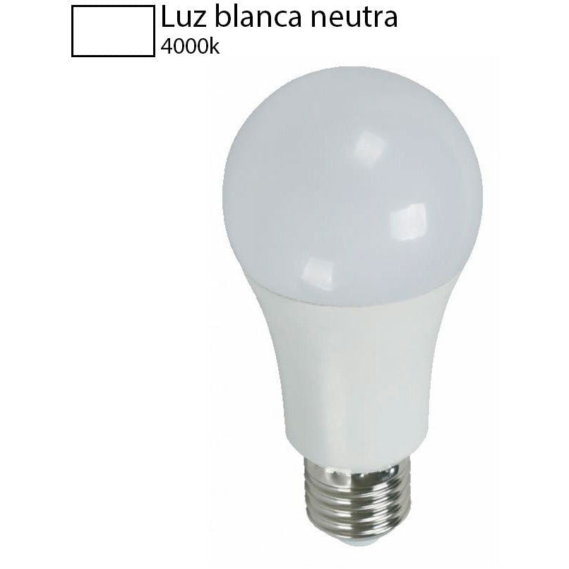 BOMBILLO LED A60 E27 8W 100-265V 4000K CON FOTOCELDA Y SENSOR DE MOVIM ...